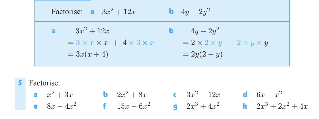9C2MAT23: Factorising algebraic expressions | MHOL